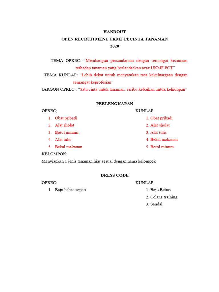 Handout PCT 2020 | PDF