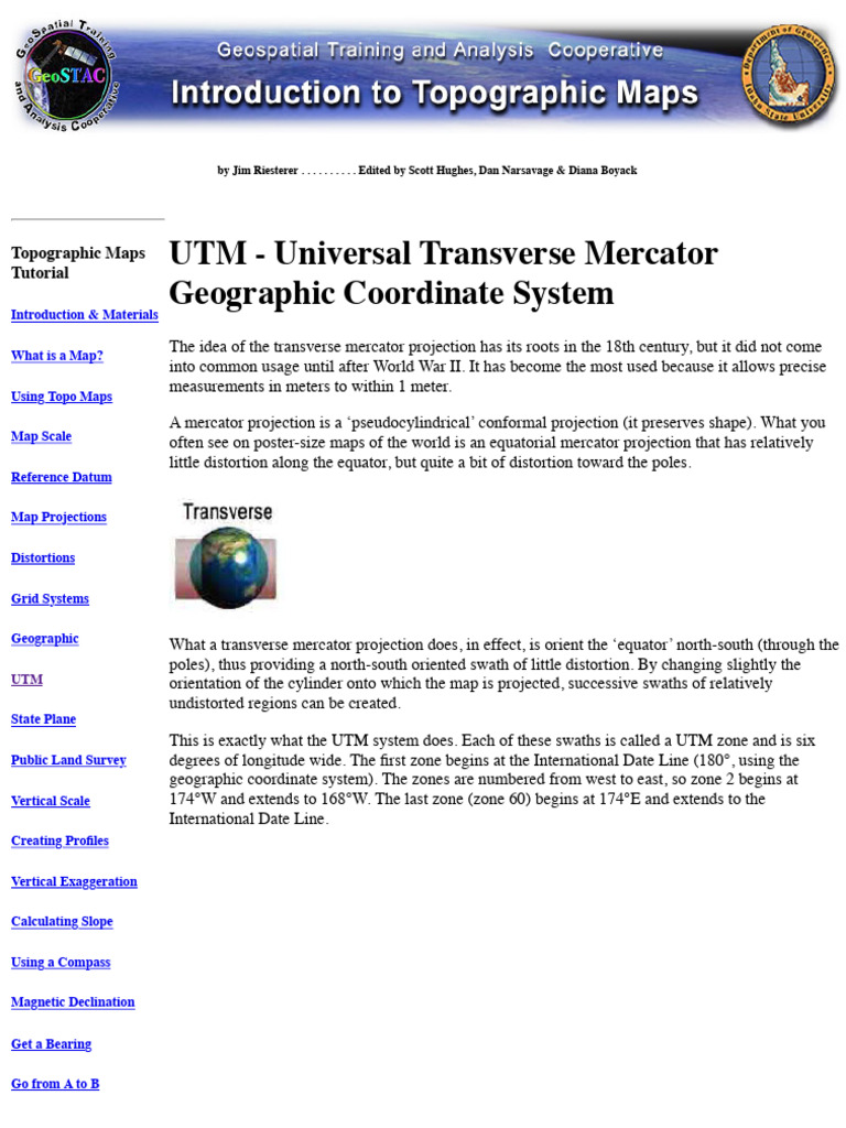 ISU-Universal Transverse Mercator System | PDF | Geophysics | Analytic ...