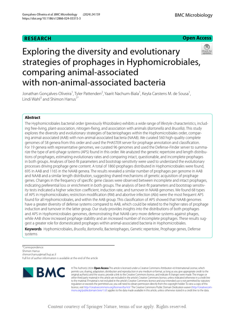 Exploring The Diversity And Evolutionary Strategie Pdf Bacteriophage Biology