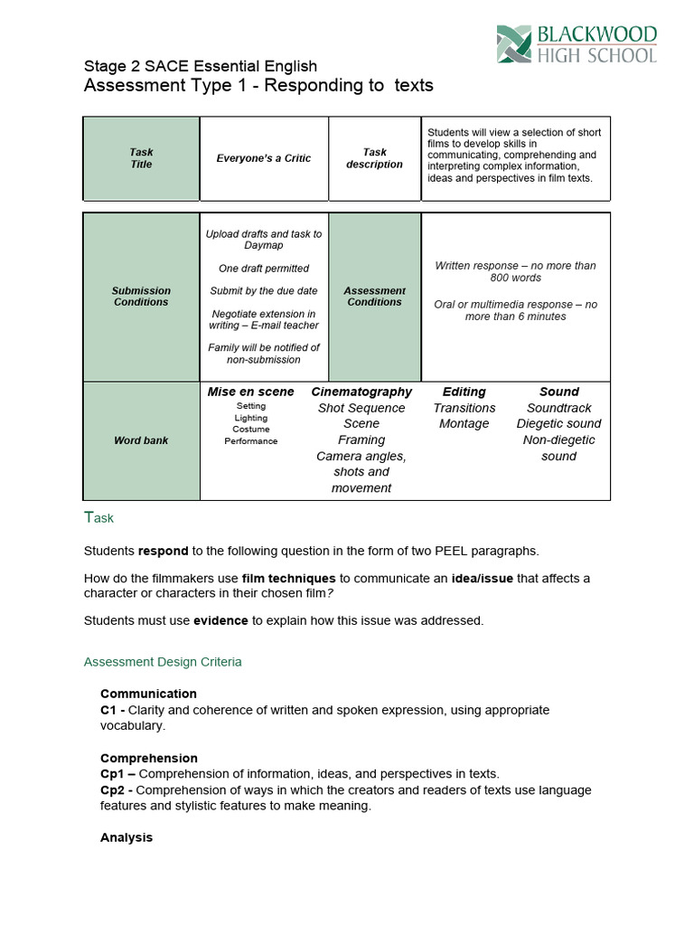 TASK Everyones A Critic | PDF | Reading Comprehension | Information