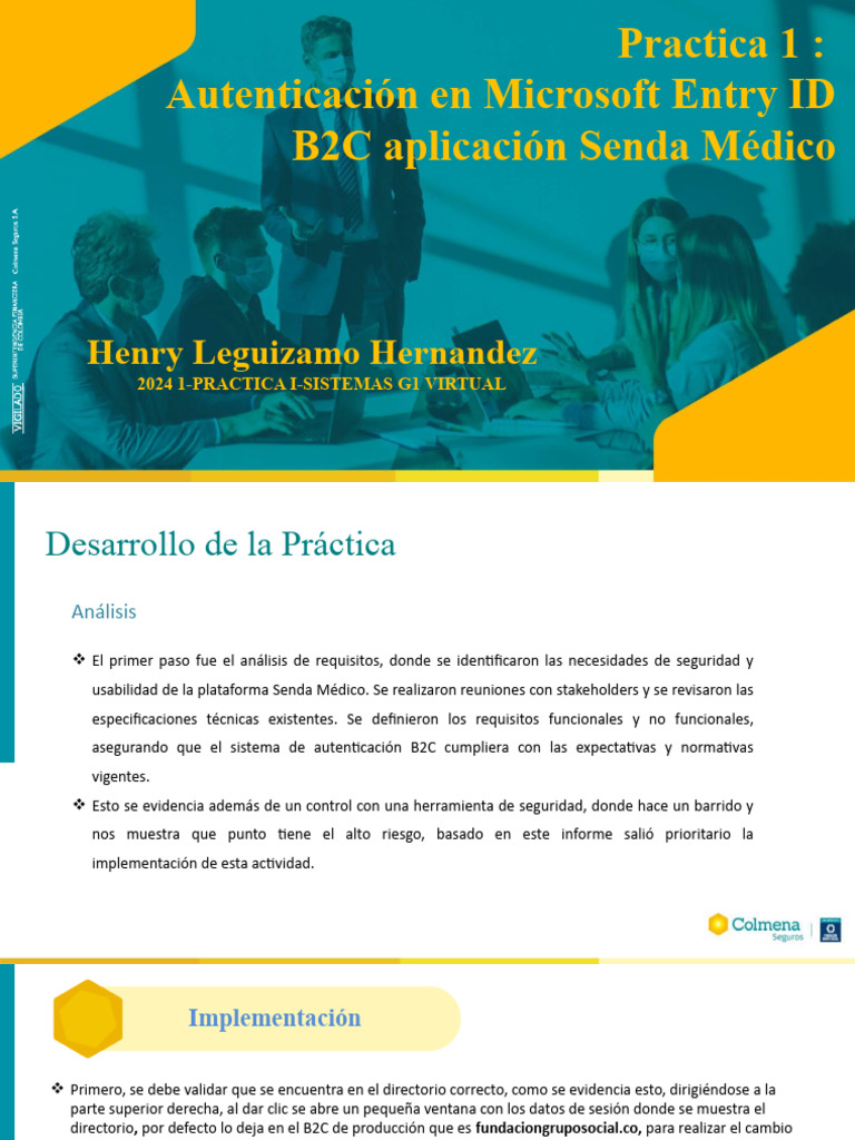 Presentación Practica 1 | PDF | Microsoft Azure | Autenticación