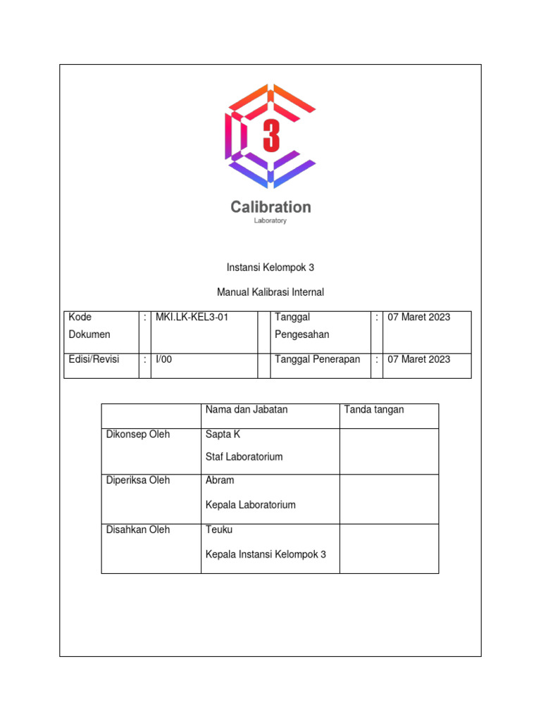 Manual, Prosedur, IK, Dan Form Kelompok 3 | PDF