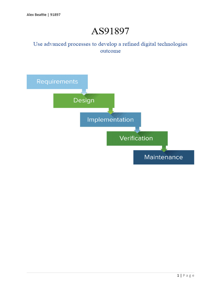 AS91897 Visual Diary | Download Free PDF | Software Development Process ...