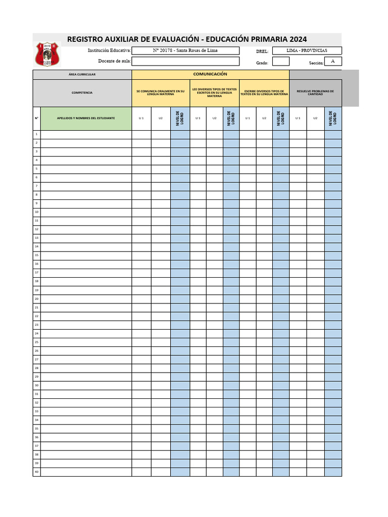 Registro_Auxiliar_PRIM_2A | PDF