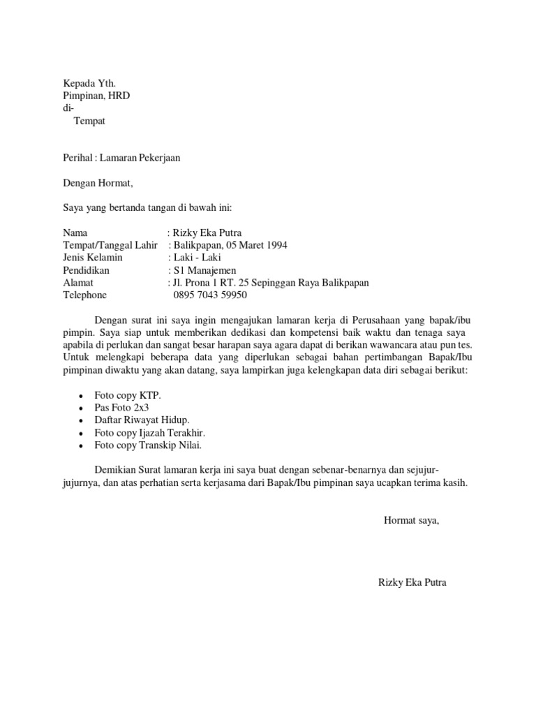 CV Rizky Eka Putra - New | PDF