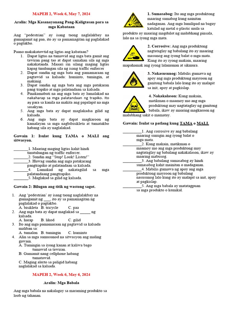 Mapeh Week 6 Mdl | PDF