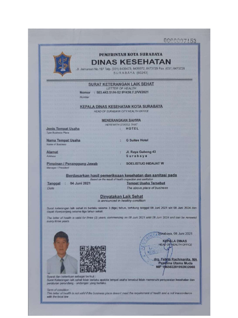 Surat Keterangan Laik Sehat | PDF