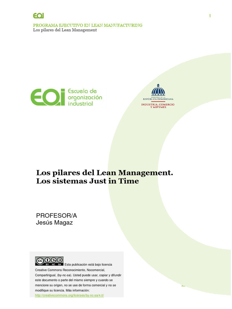 Los Sistemas JIT en Lean Manufacturing | PDF | Lean Manufacturing | Procesos de negocio