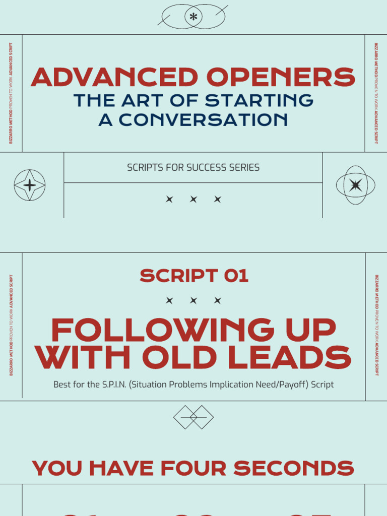 Advanced Openers, LPMAMA, and ALM | PDF | Career & Growth