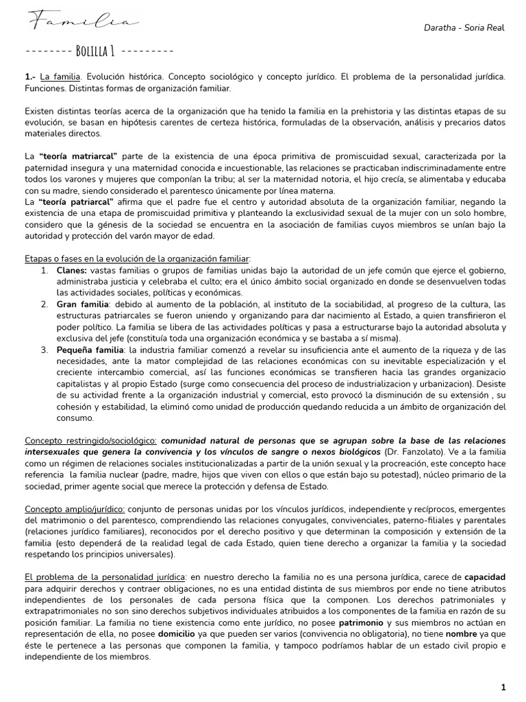 Evolución y Conceptos de la Familia | PDF | Familia | Parentesco