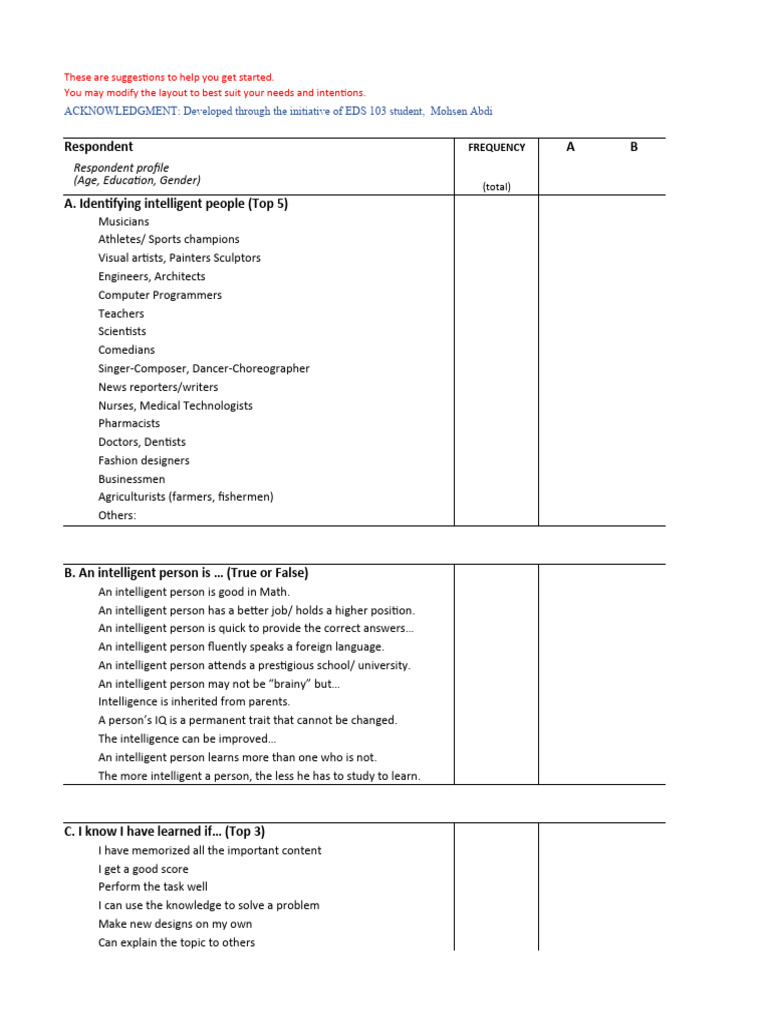 Exercise 1 Data Collation | PDF | Wellness | Science & Mathematics