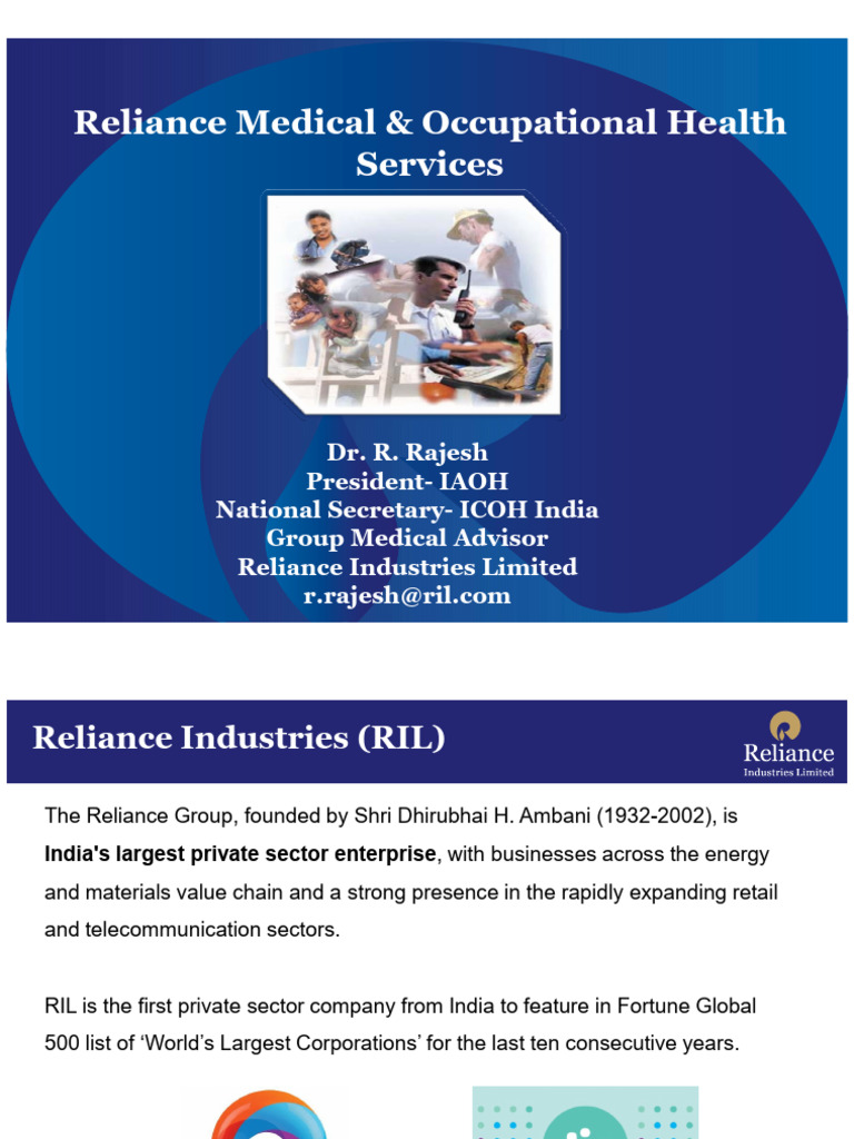 Reliance | PDF | Occupational Safety And Health | Occupational Hygiene