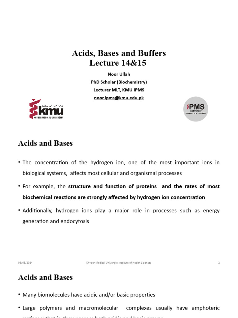 Understanding Acids, Bases, and Buffers | PDF | Buffer Solution | Acid