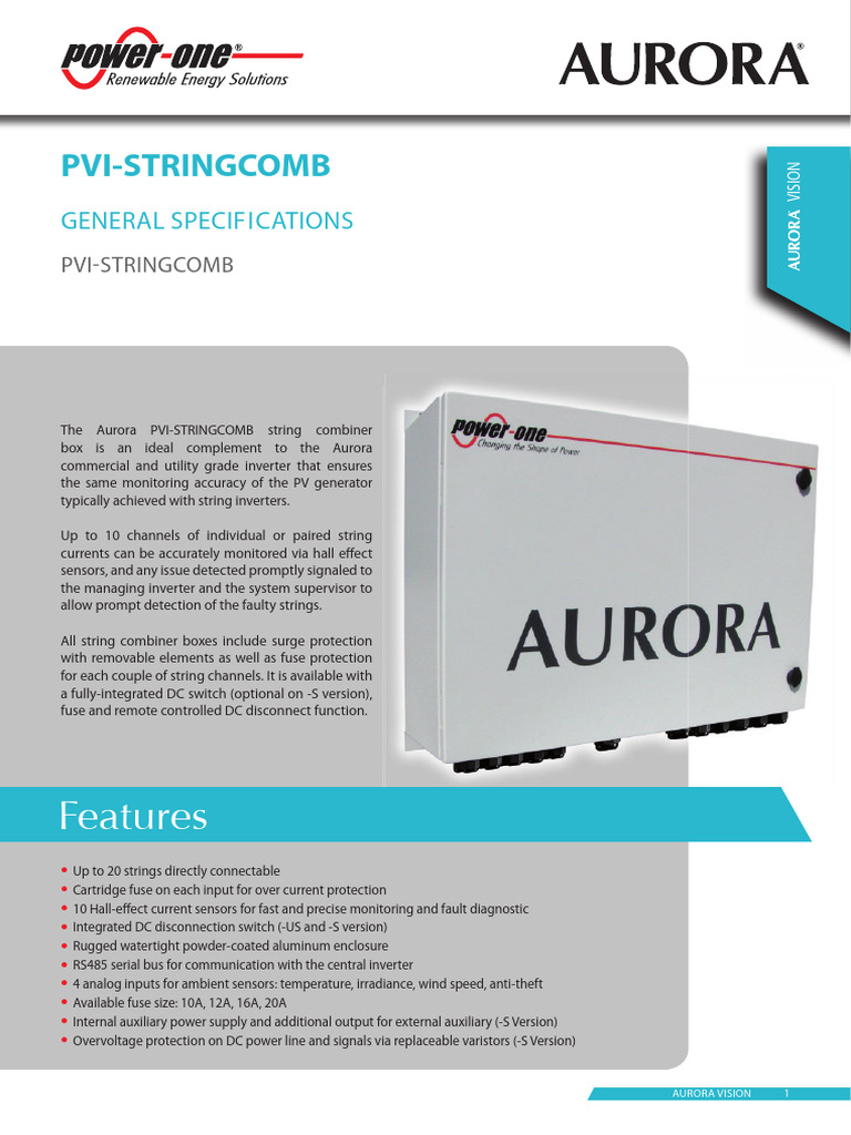Aurora | PDF | Fuse (Electrical) | Power Inverter