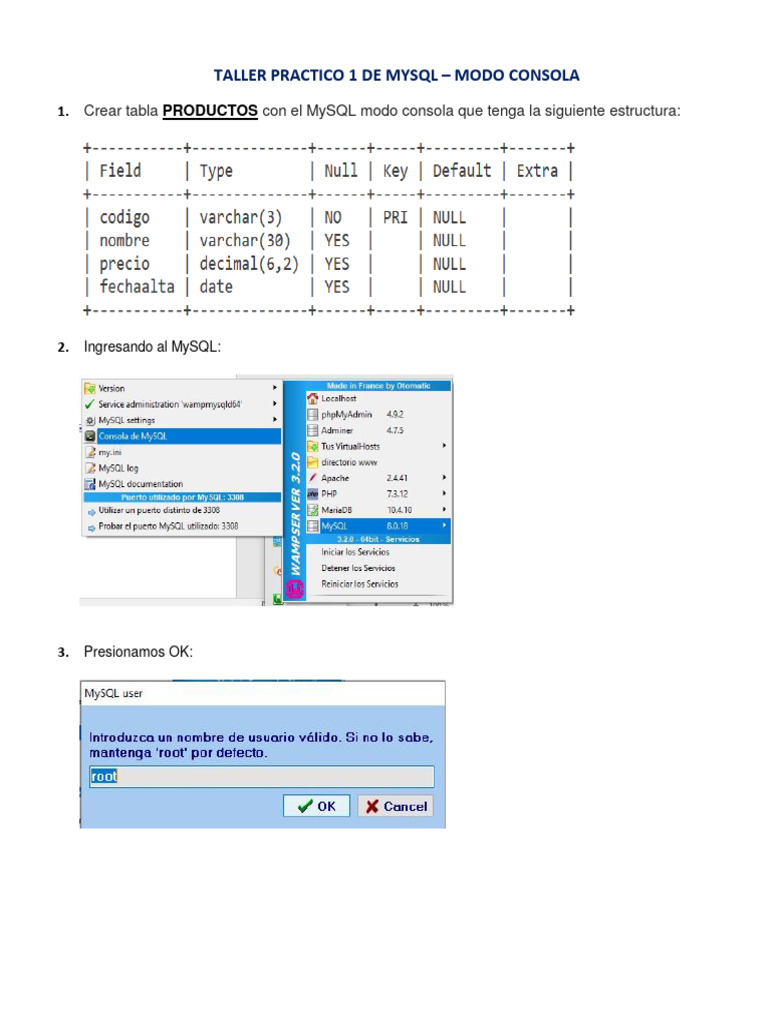Taller Practico 1 Desarrollo de Prog. Frontend-Mysql 2024 | PDF | Bases ... Taller Practico 1 Desarrollo de Prog. Frontend-Mysql 2024 | PDF | Bases ...