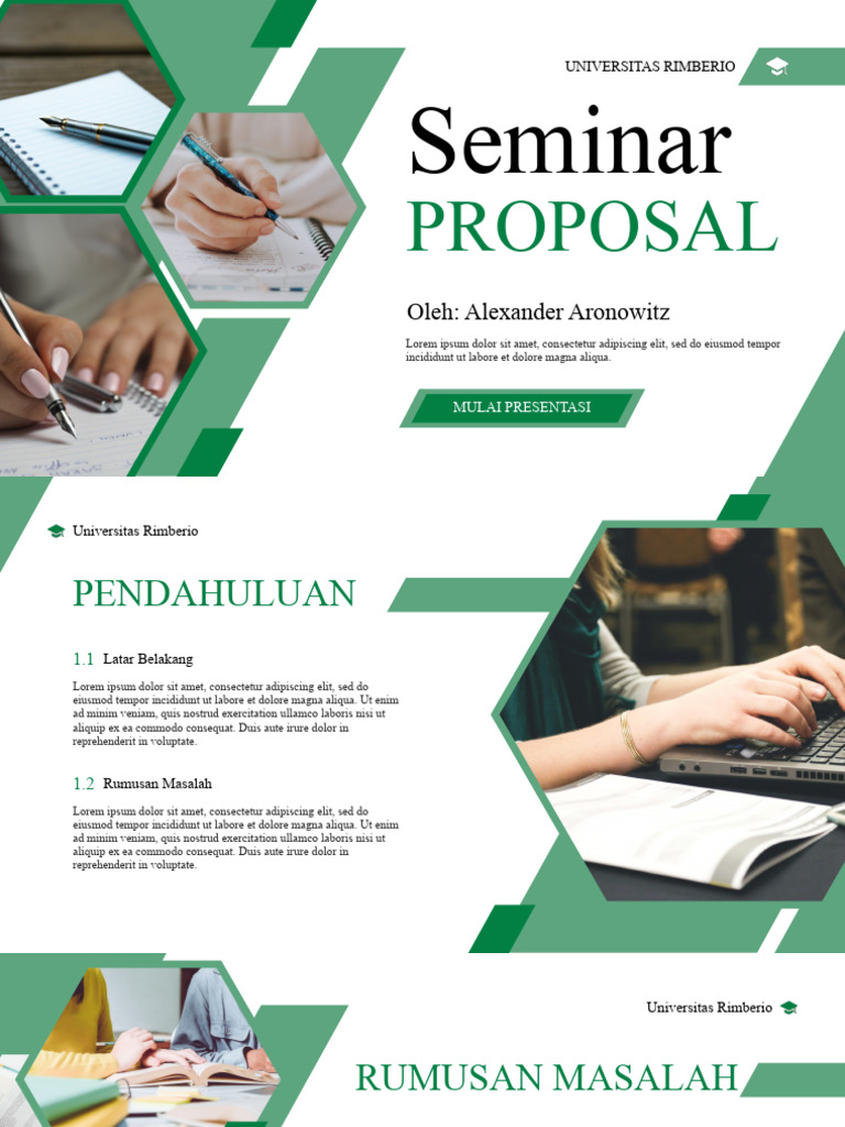 Presentasi Seminar Proposal Modern Putih HIjau | PDF