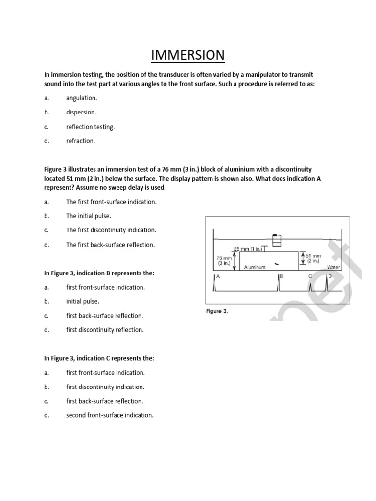 Immersion Ultrasonic Testing Overview | PDF | Ultrasound | Medical ...