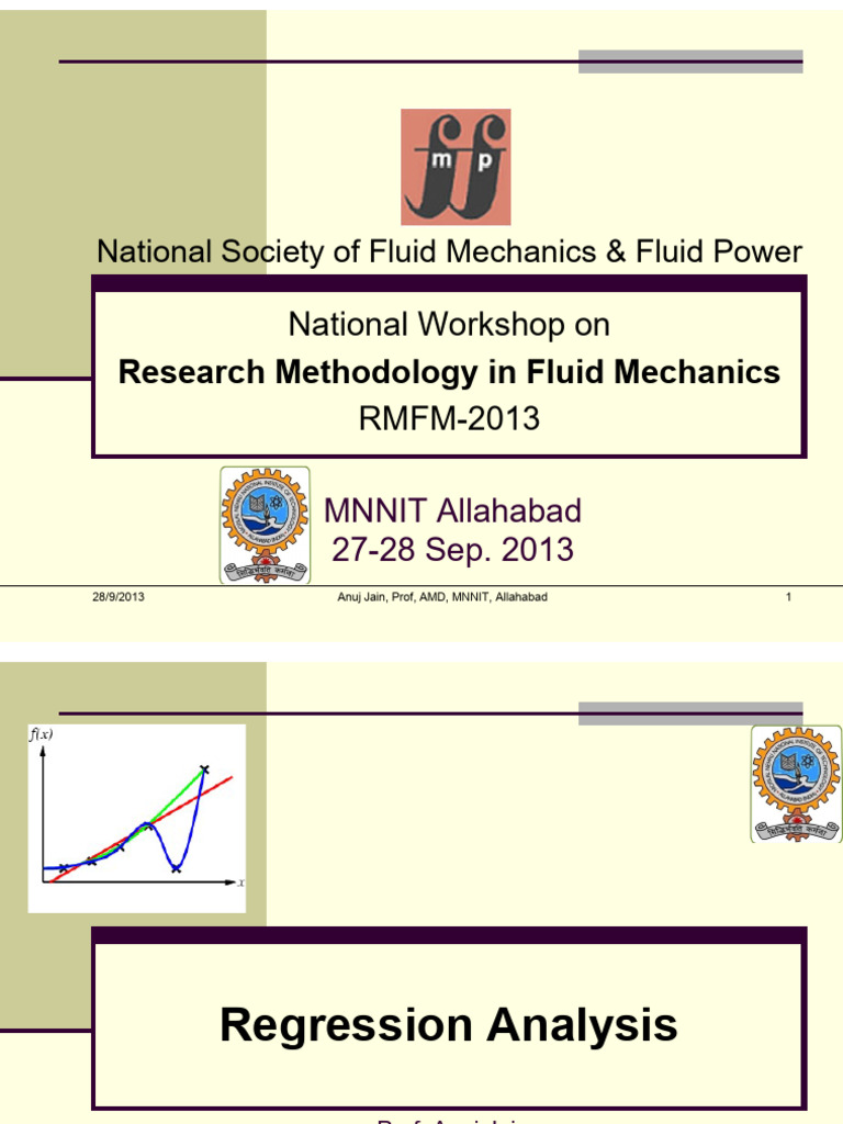 Fluid Mechanics Research Workshop | PDF | Errors And Residuals | Regression Analysis