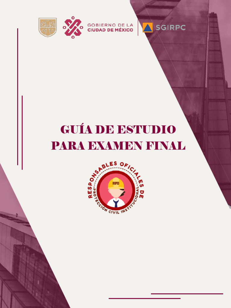 Guía de Estudio para Examen Final | PDF | Defensa Civil