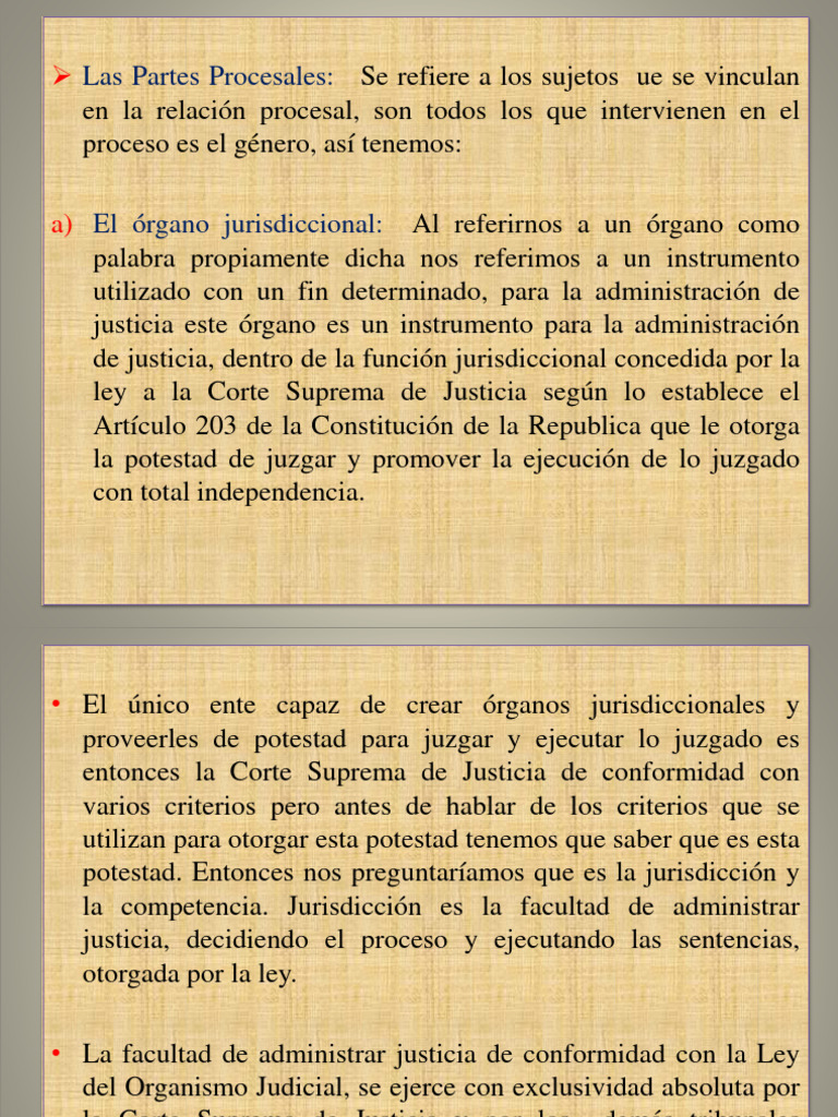 Partes Procesales en el Proceso Judicial | PDF | Ley procesal | Demanda ...