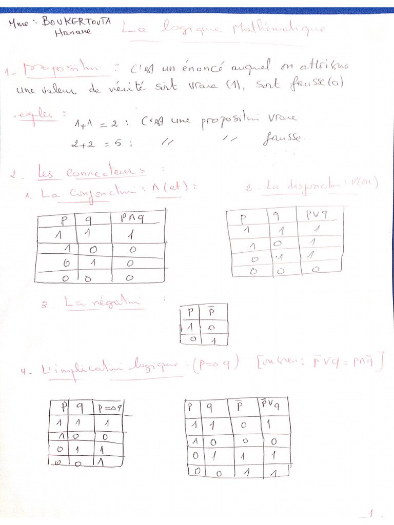 Chapitre 1-Maths1 | PDF