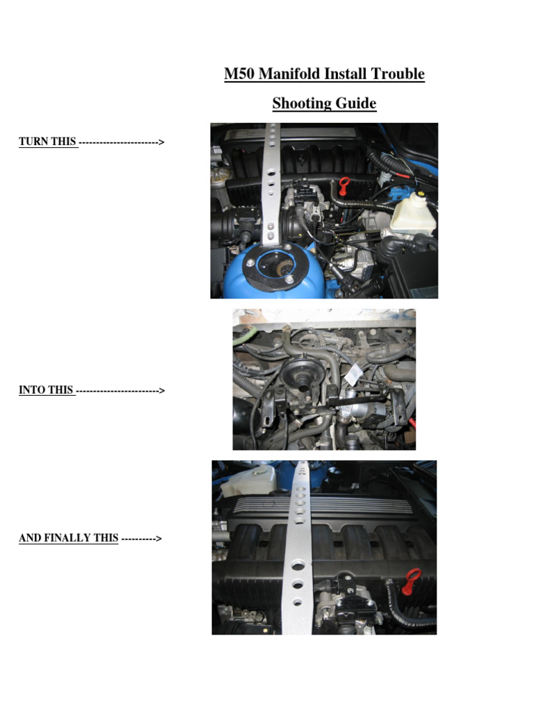 M50manifold Troubleshooting Guide | PDF | Throttle | Engineering