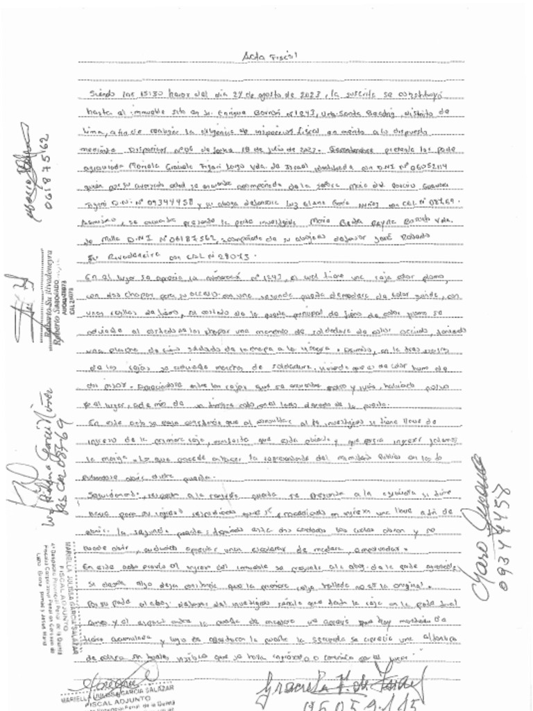 Acta Fiscal 24 AGO 2023 15:30 Hrs. Inspección Fiscal. Usurpación Agravada. Cf. N.° 2546-2022 ...