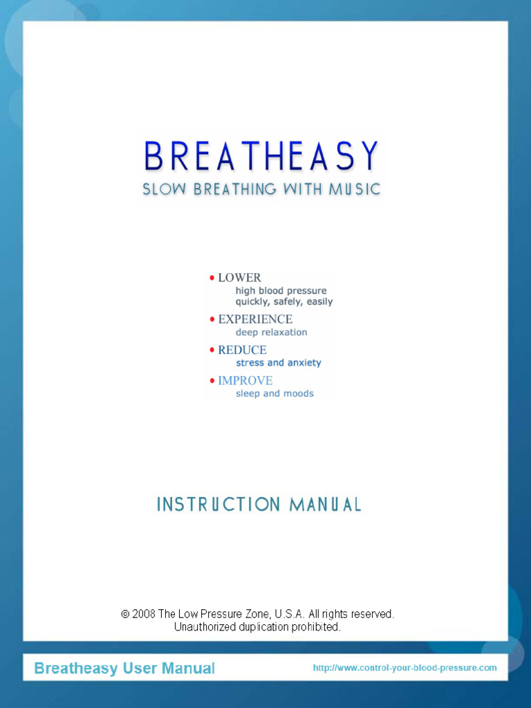 Breatheasy User Manual | PDF | Breathing | Concerto