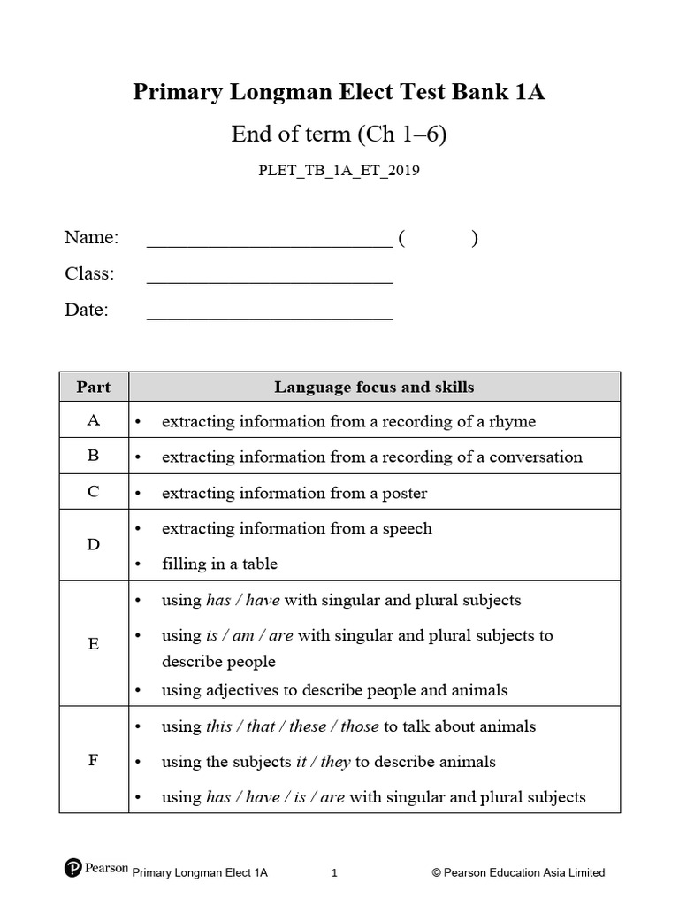 Plet TB 1a Et 2019 | PDF | Linguistics