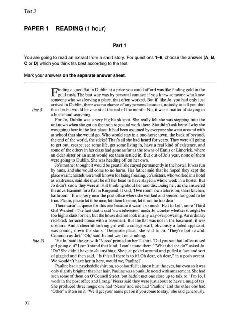 Reading skill_Practice Test 1 | PDF