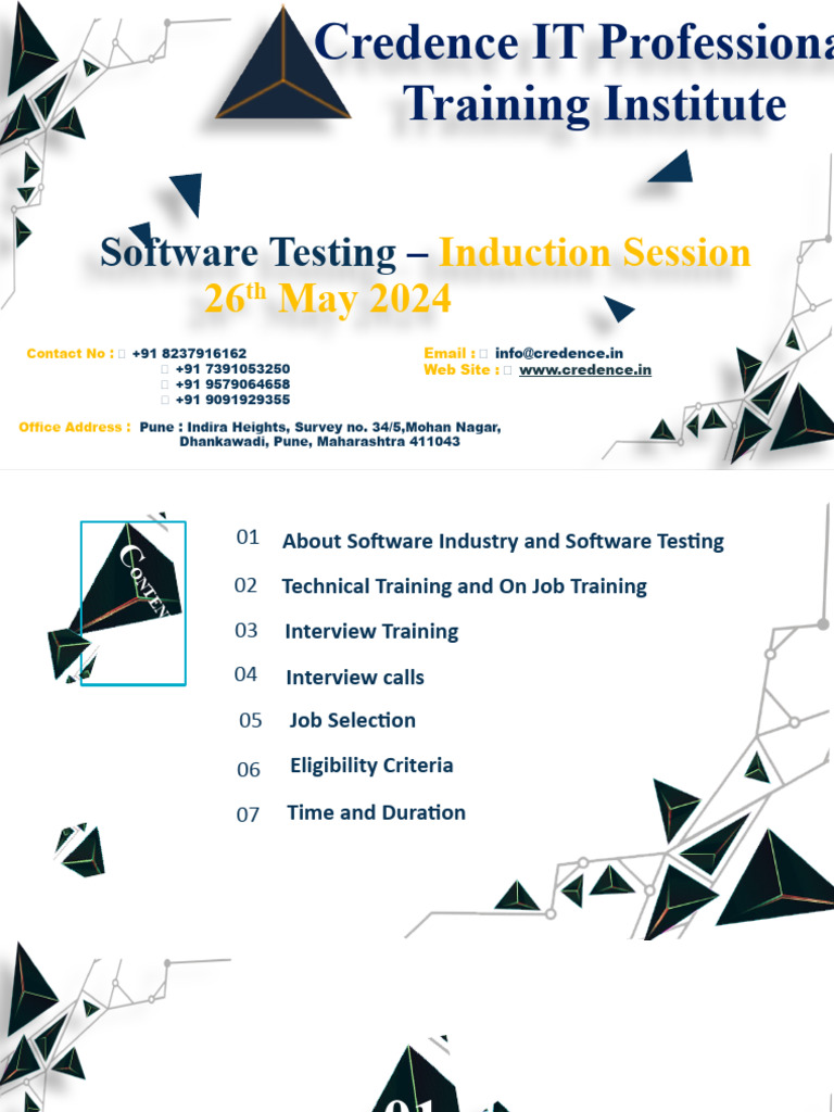 Credence Induction Session | PDF | Software Testing | Software