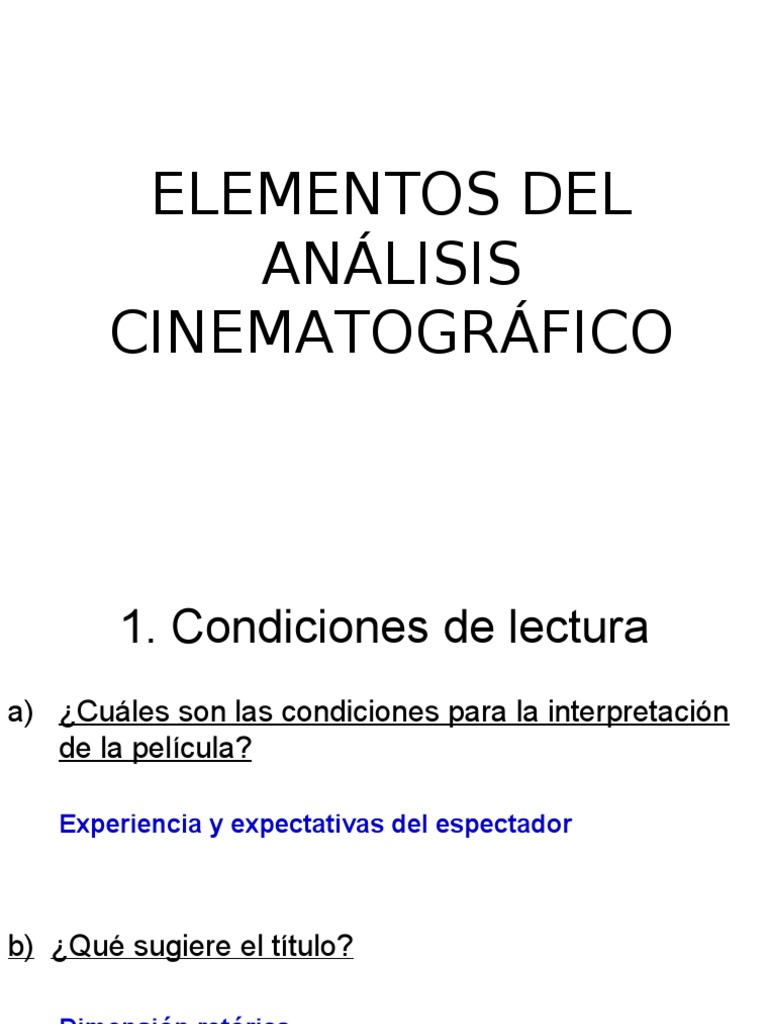 Guía Completa de Análisis Cinematográfico | PDF | Ocio