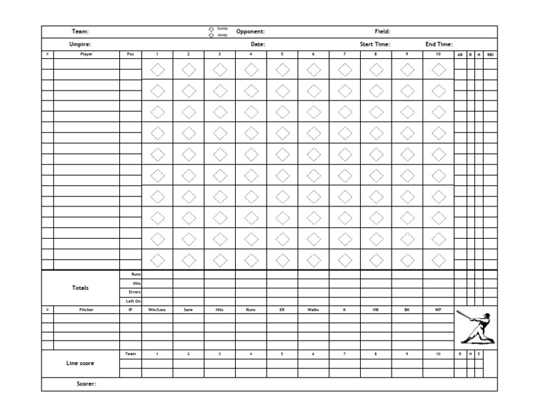 Baseball Score Sheet | PDF