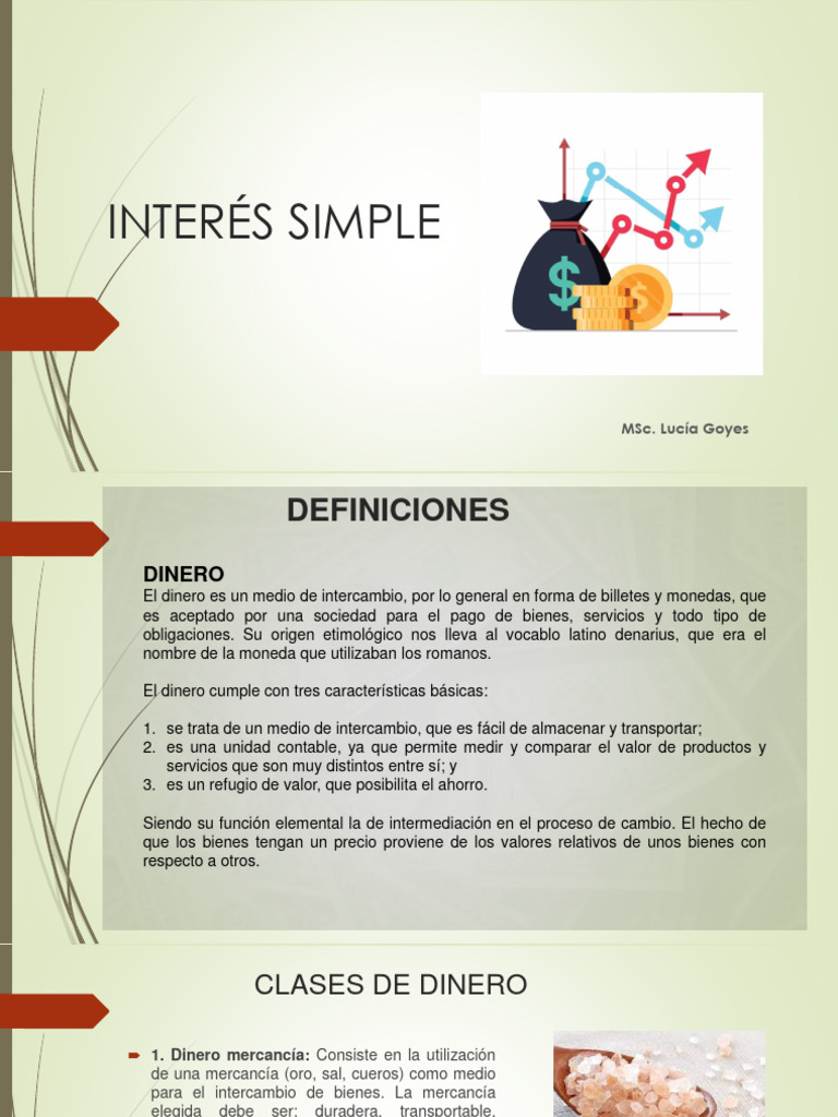INTERÉS SIMPLE | PDF | Dinero | Interés