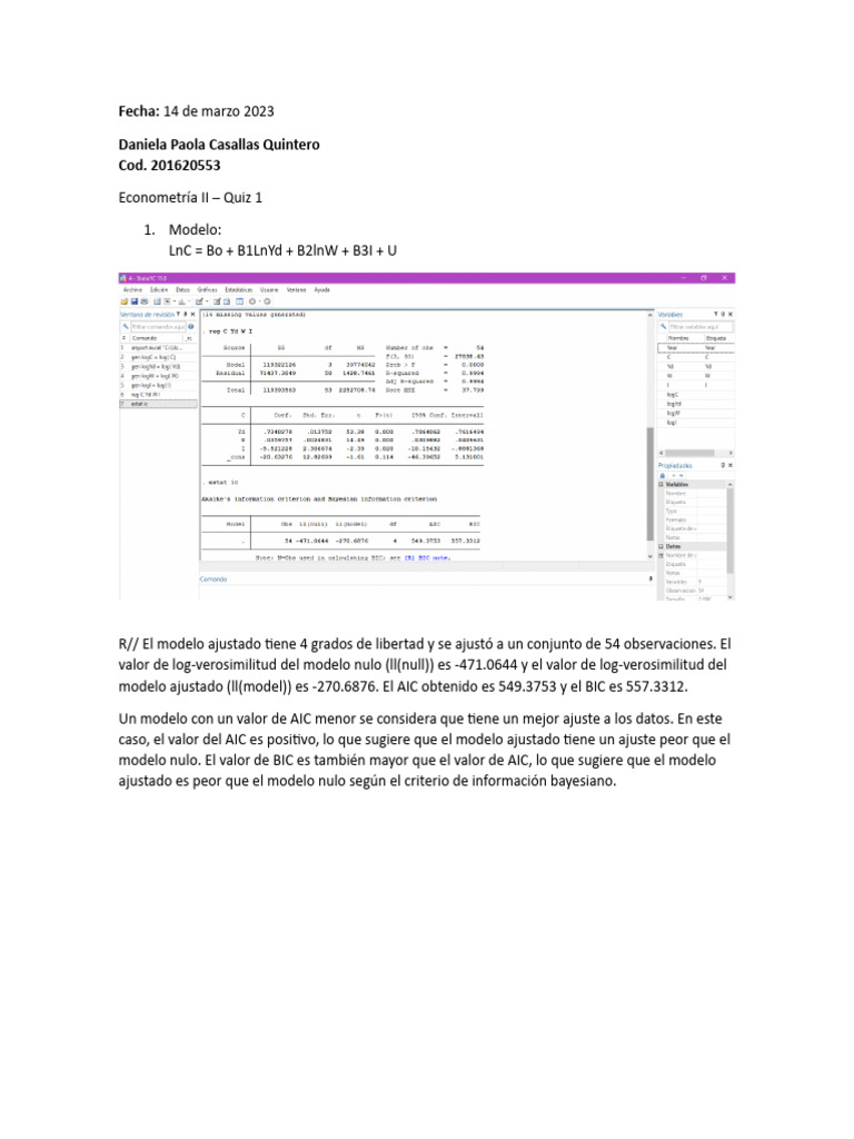 Ejercicio de Clase - 14 Marzo | PDF | Matemáticas Aplicadas | Teoría estadística