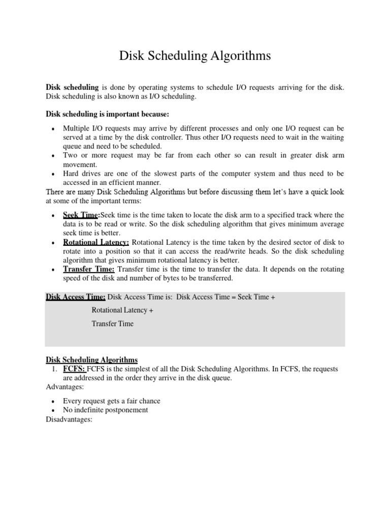 Disk Scheduling1 | PDF | Disk Storage | Scheduling (Computing) Disk Scheduling1 | PDF | Disk Storage | Scheduling (Computing)