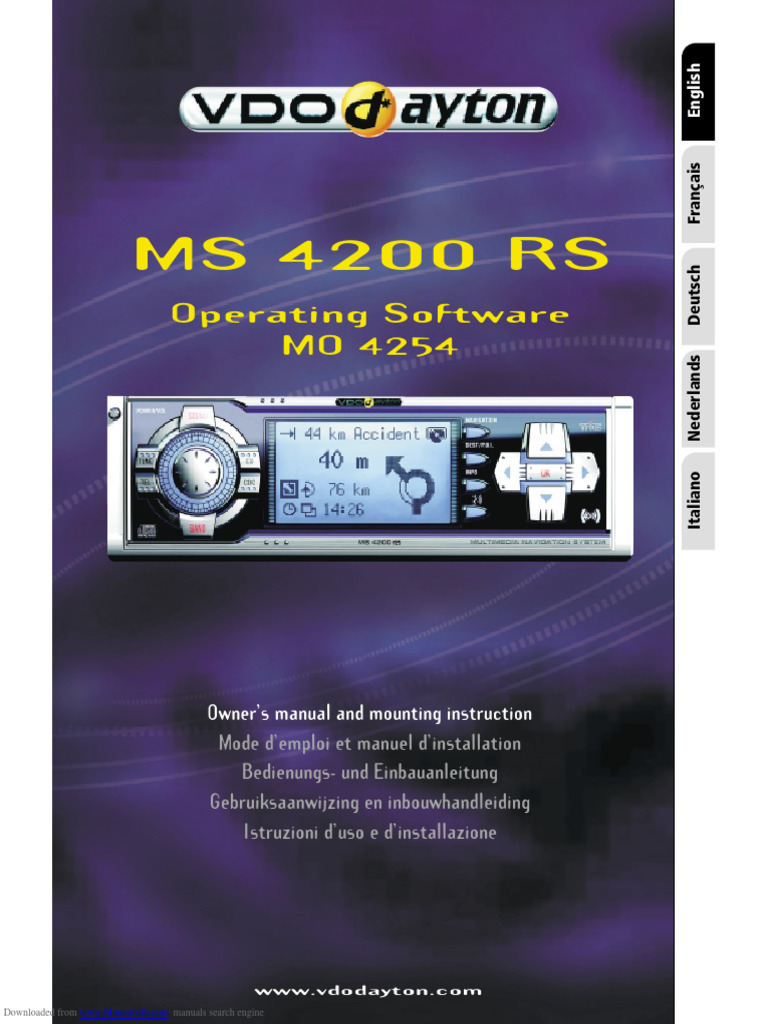 RADIO VDO MS 4200 RS - Ms - 4200 - Rs | PDF | Traffic | Speed Limit