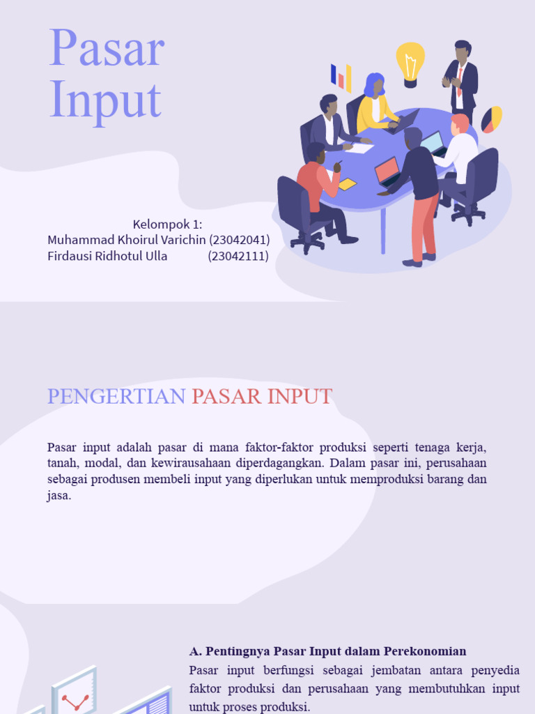 Pengertian dan Dinamika Pasar Input | PDF