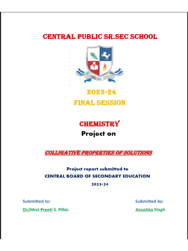 Chemistry Project | PDF