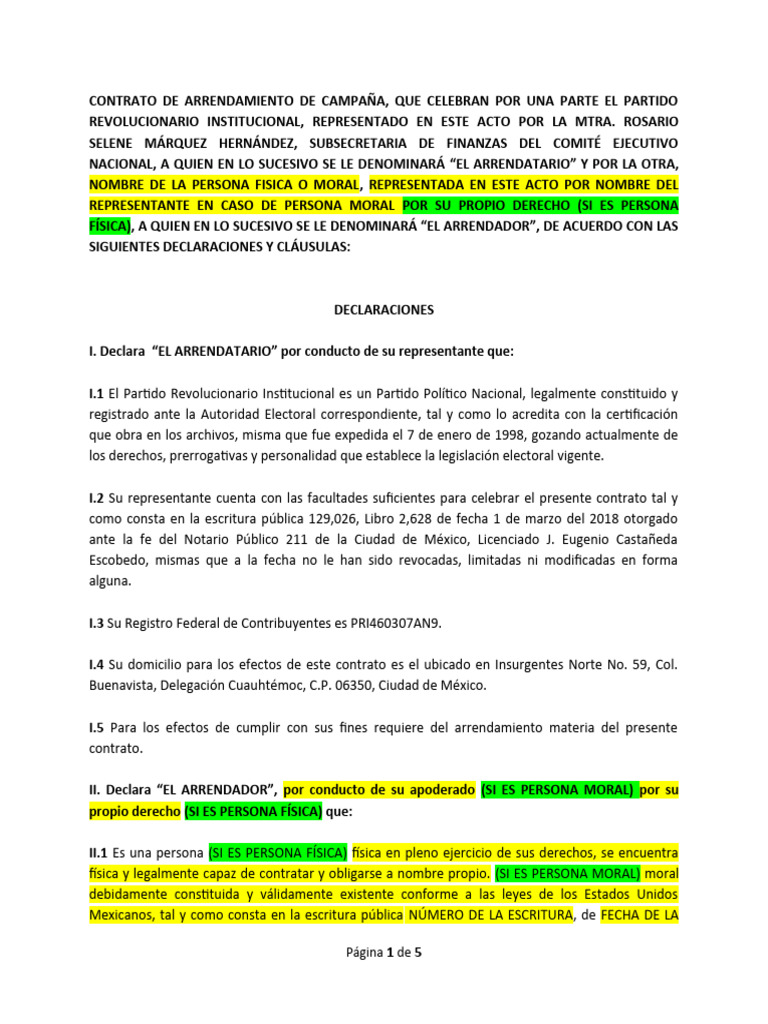 Arrendamiento Dip-Sen VF | PDF