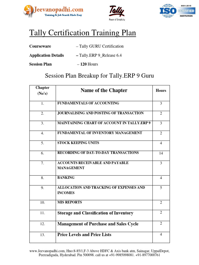 Tally Guru Certification Jeevanopadhi | PDF | Debits And Credits ...