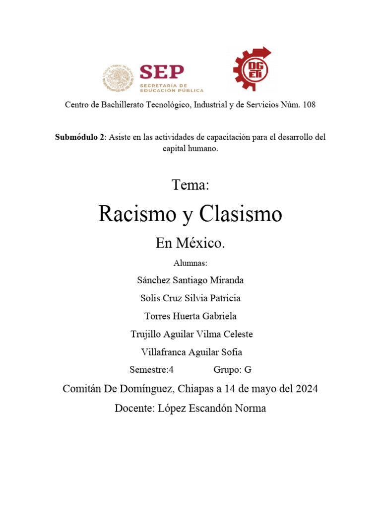 Racismo y Clasismo en México | PDF | Racismo | Discriminación y relaciones raciales
