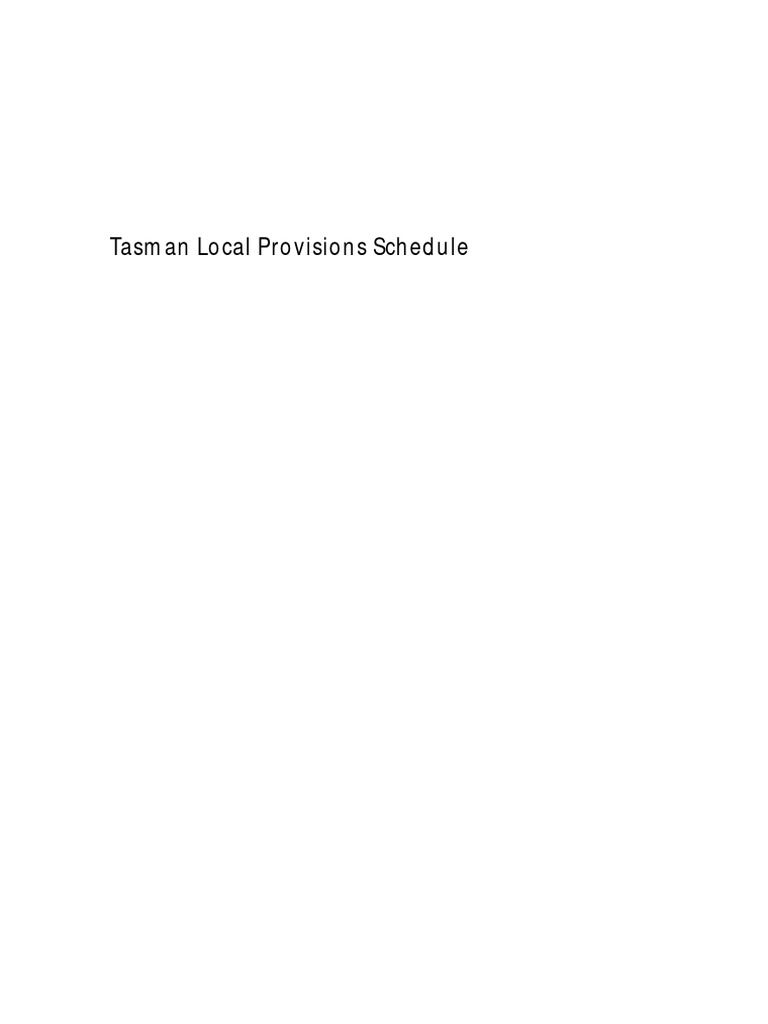 Tasman Local Provisions Schedule | PDF | Zoning | Earth Sciences