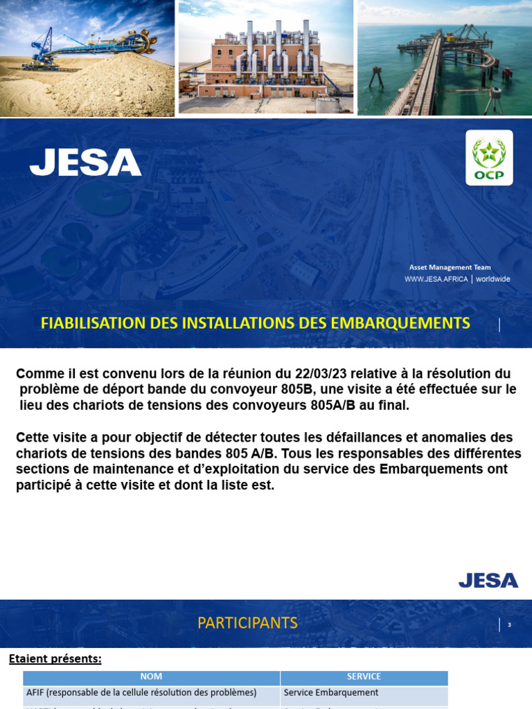 Reunion Jesa Ocp Du 23 Mars 2023 - Chariot Tendeur | PDF