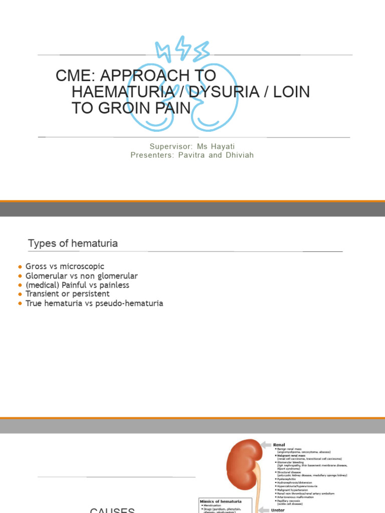 CME_ APPROACH TO HAEMATURIA _ DYSURIA _ LOIN TO GROIN PAIN-edit.pptx ...