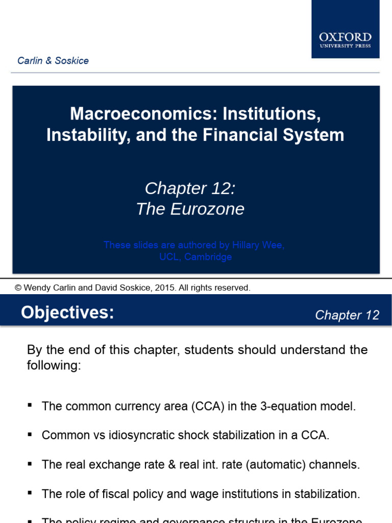 CarlinSoskice PPT ch12 | PDF | Eurozone | Macroeconomics