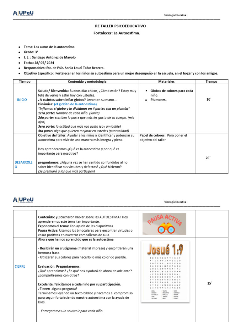 Taller De Autoestima Para Niños Descargar Gratis Pdf Autoestima