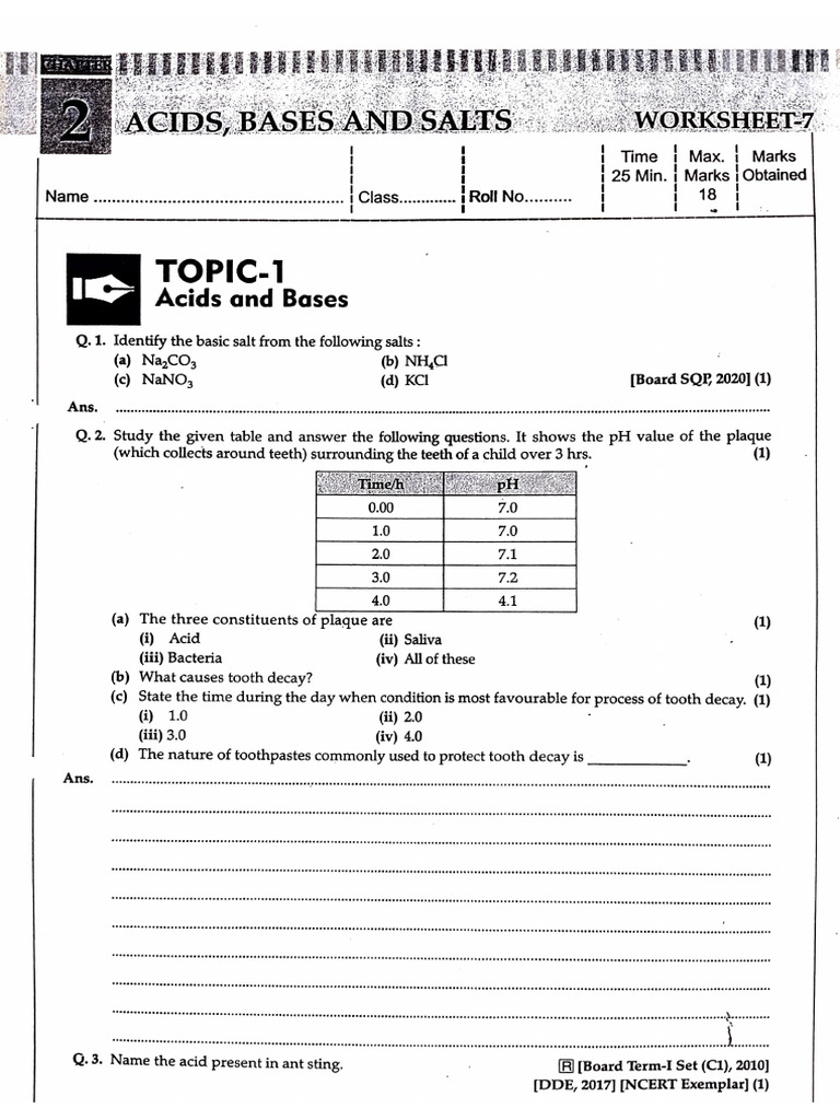 10th Acids, Bases and Salts | PDF | Ph | Chemistry