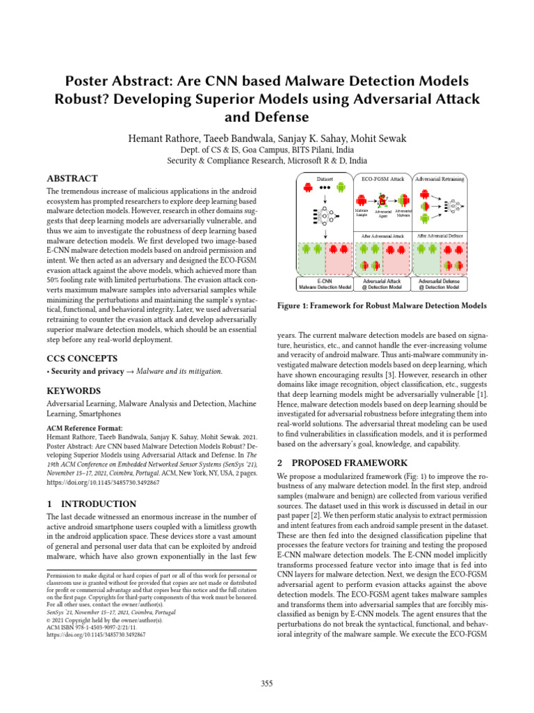 Are Cnn Based Malware Detection Models R Pdf Artificial Intelligence