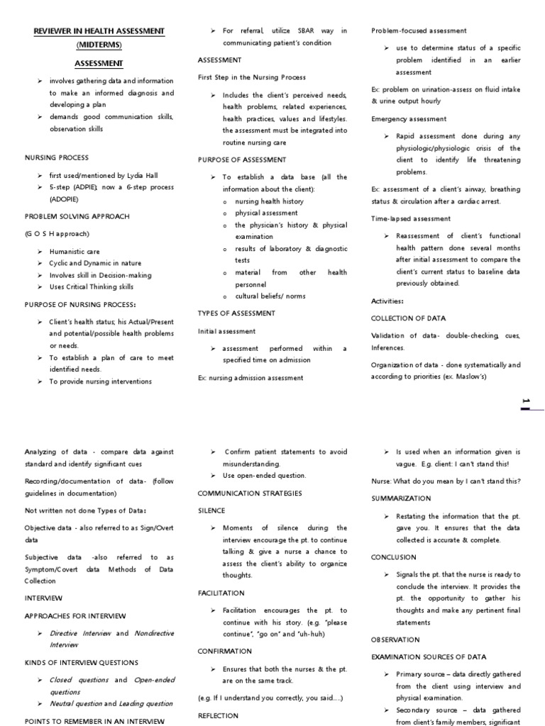 Nursing Assessment and Documentation Guide | PDF | Medical Diagnosis ...